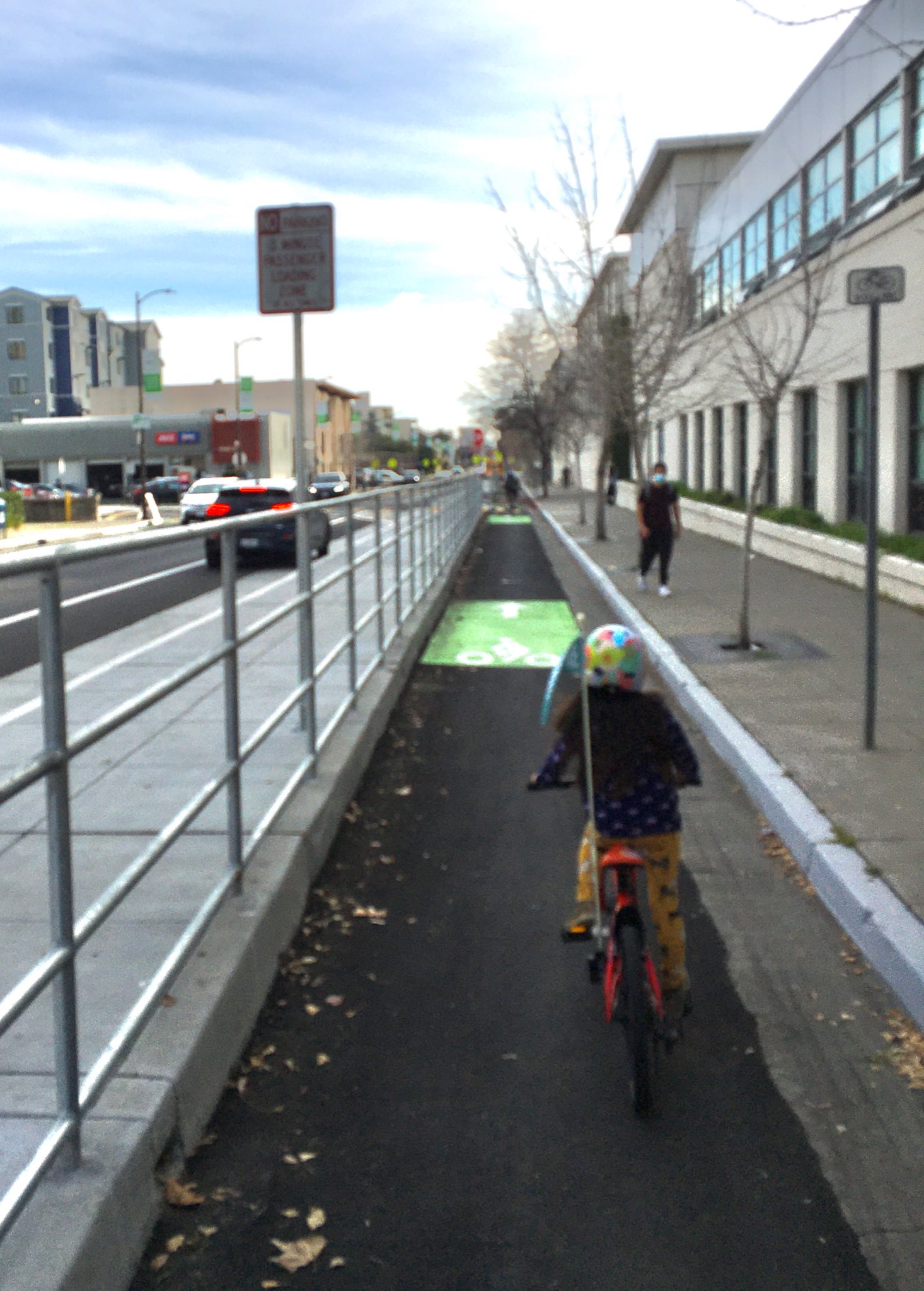 Cars parked in the bike lane. It's dangerous, but surprisingly not ...