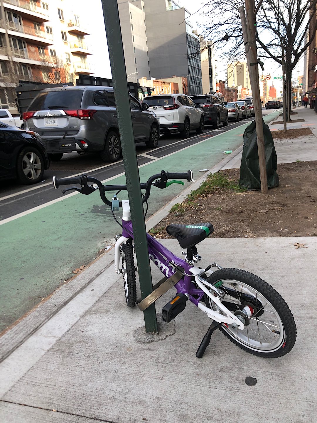 Cars parked in the bike lane. It's dangerous, but surprisingly not ...